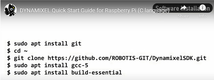 Raspberry Pi + DYNAMIXEL Quick Start (C language) - Quick Start - ROBOTIS