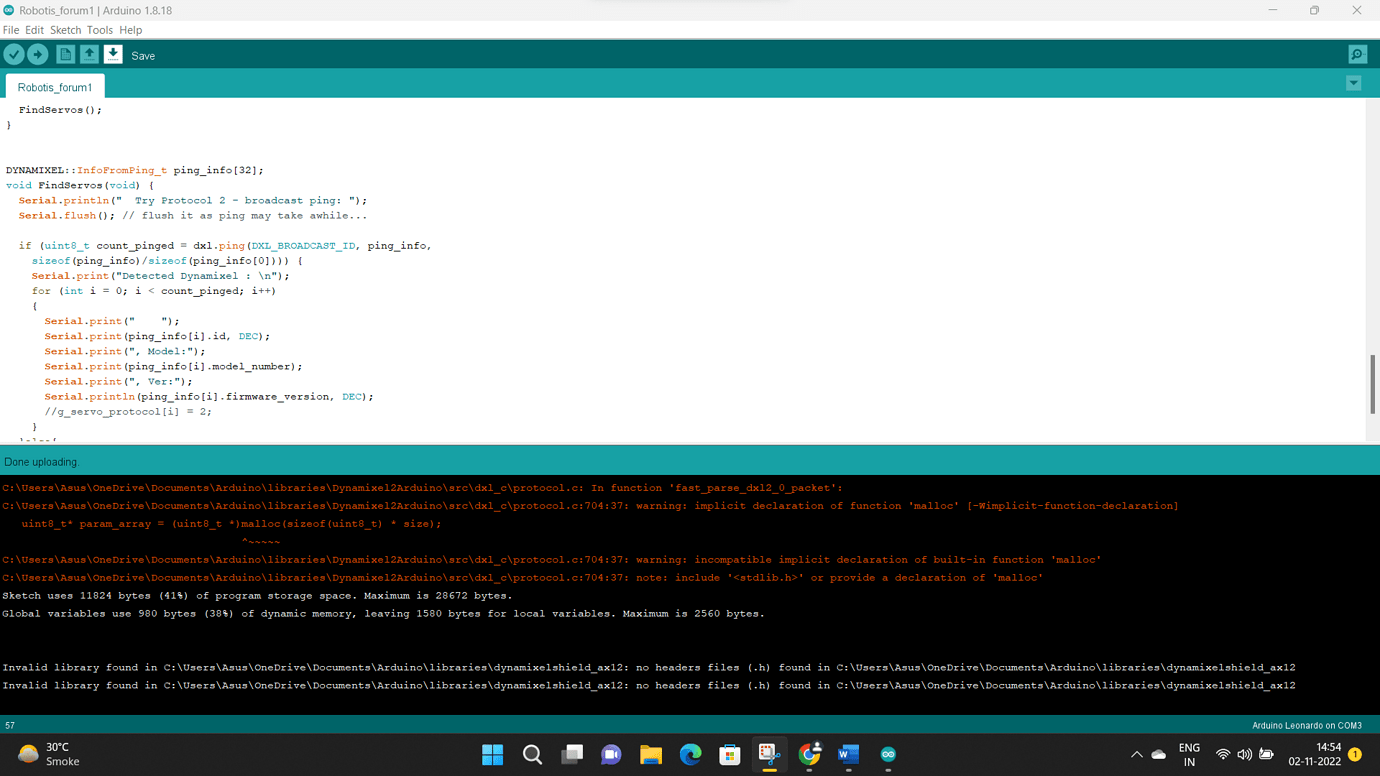 Unable to rotate AX-12A motor with Arduino UNO and Dynamixelshield - Technical Support - ROBOTIS