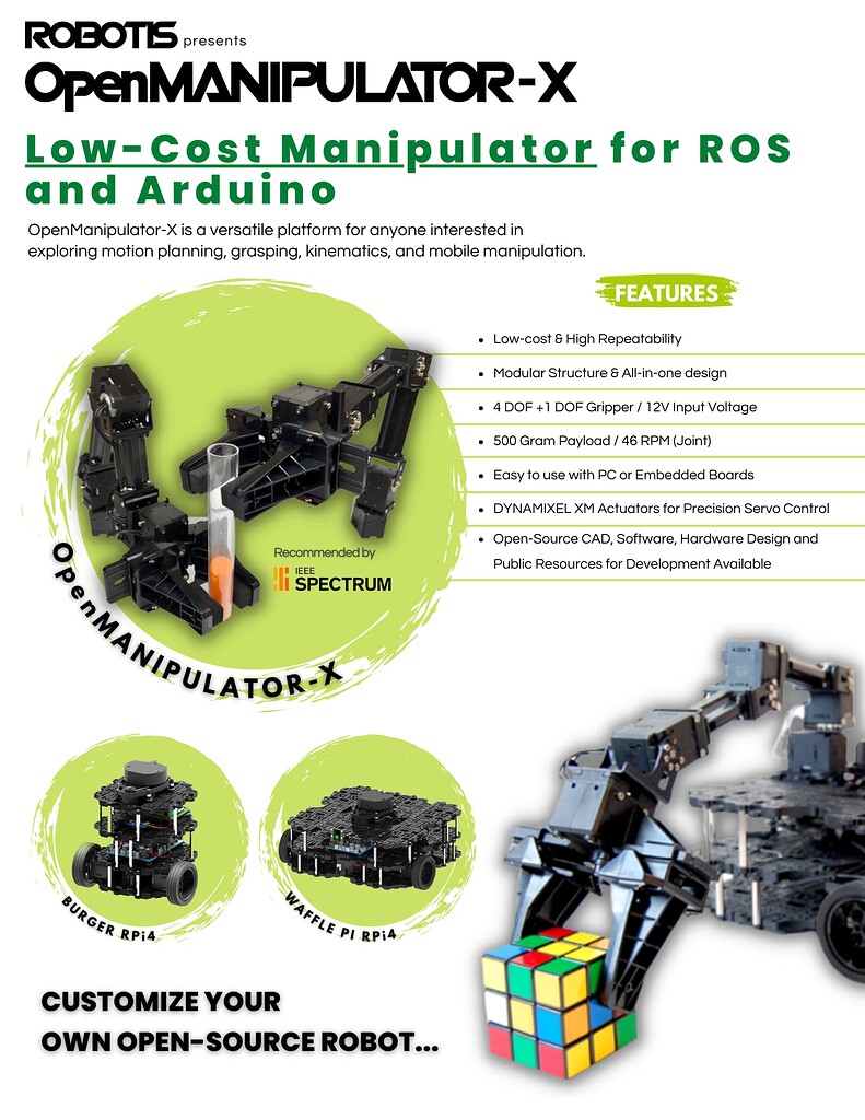 OpenManipulator-X Low Cost Manipulator for ROS and Arduino Poster ...