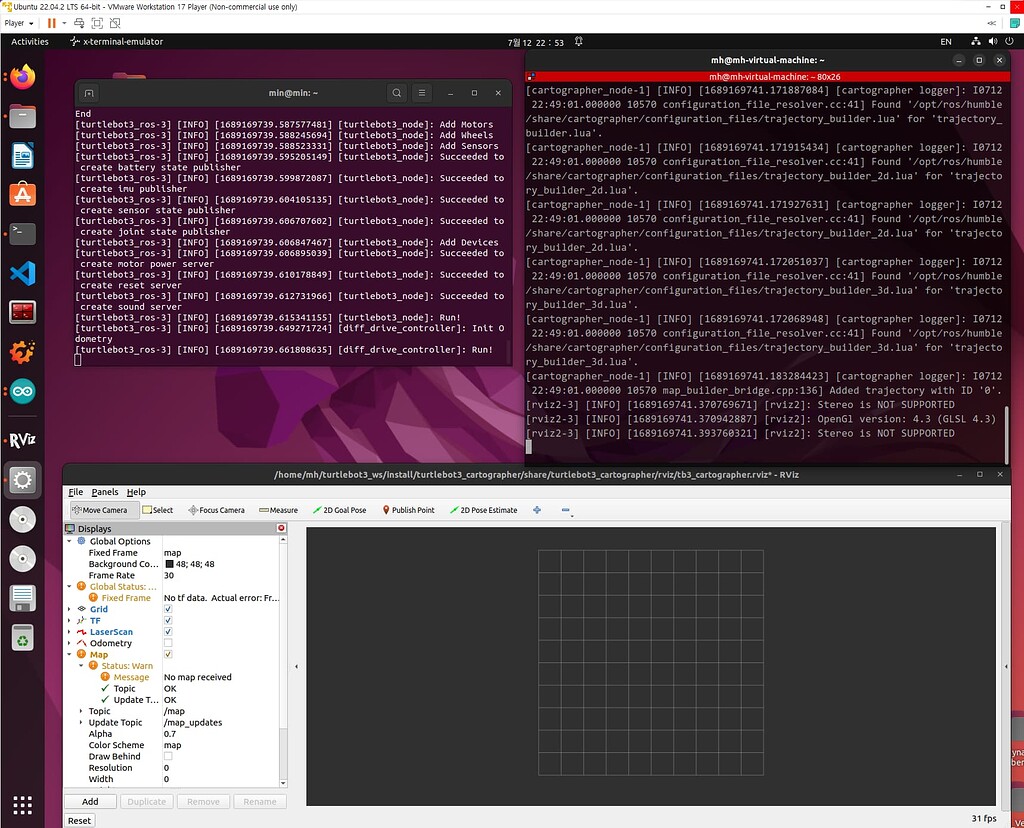 다른 인터넷 환경에서 ssh로 터틀봇3 제어중인데 SLAM이 되지 않습니다 - 한국어 커뮤니티 - ROBOTIS