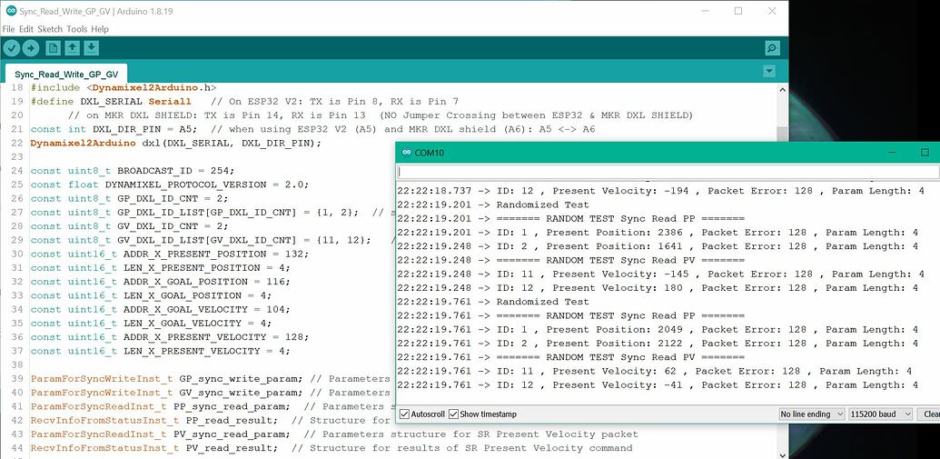 Esp32 Dxl Shield Mkr Mashup In Arduino Projects And Learning Robotis