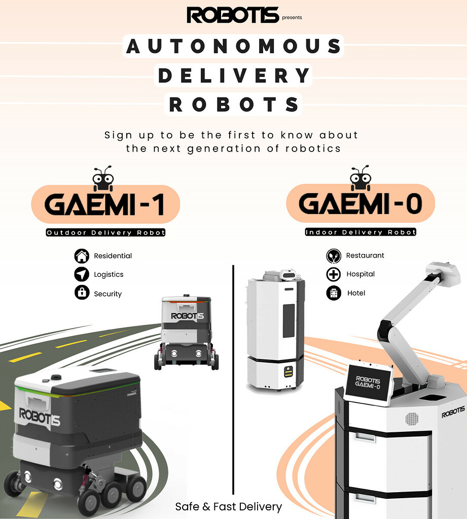 ROBOTIS GAEMI Autonomous Delivery Robots - ROBOTIS Media - ROBOTIS