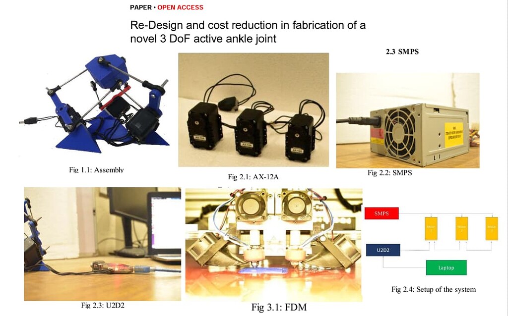 Re-Design and cost reduction in fabrication of a novel 3 DoF active ...